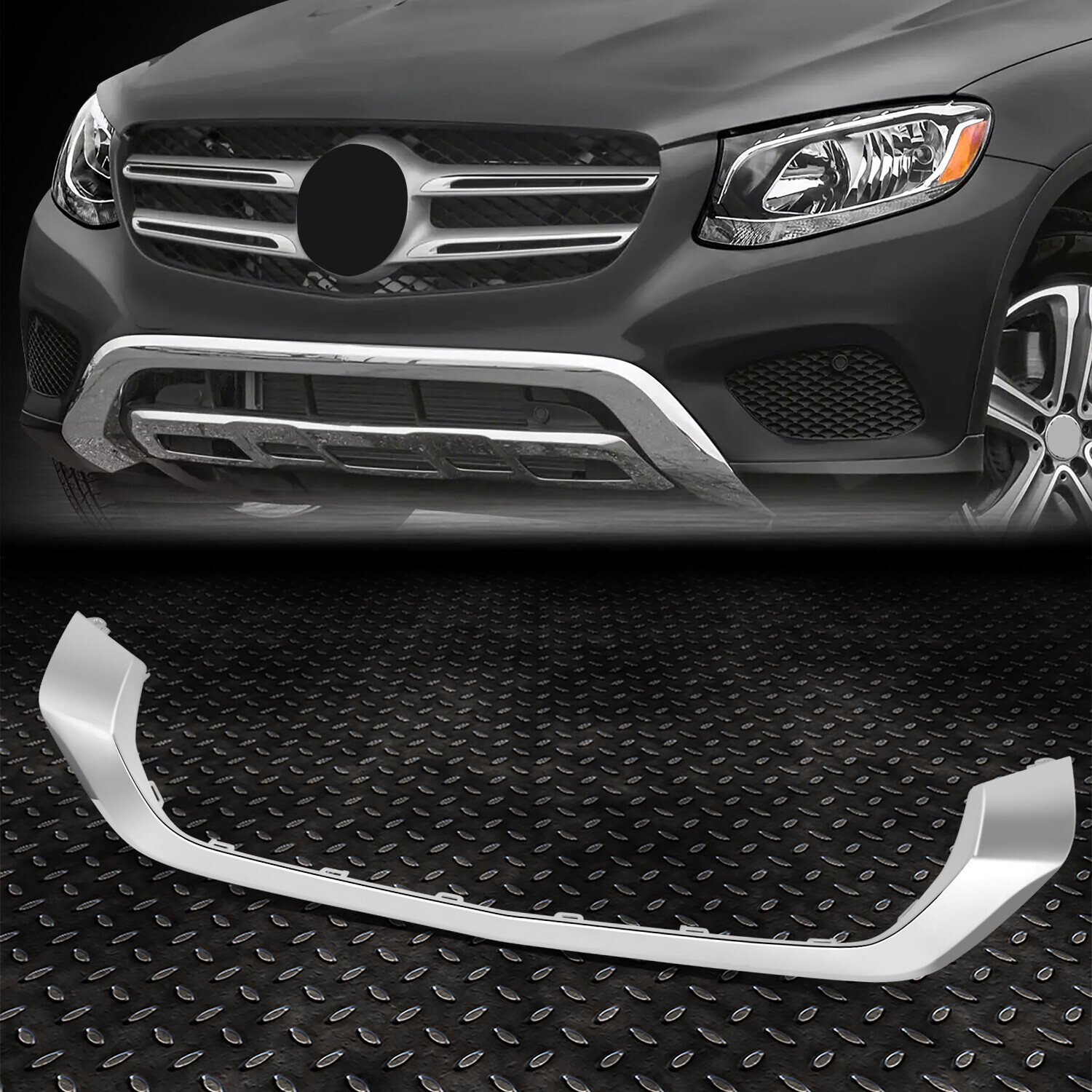 For 16-19 Mercedes-Benz GLC300 OE Style Chrome Front Bumper Cover ...