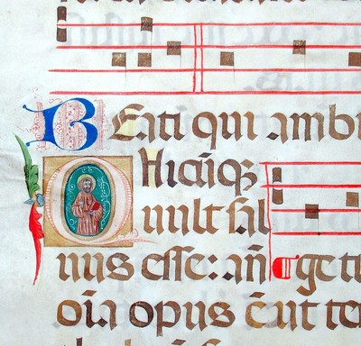 European - Illuminated Manuscript Gregorian Chant