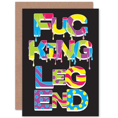Effing Legend Friendship Adult Funny Blank Greeting Card With Envelope ...