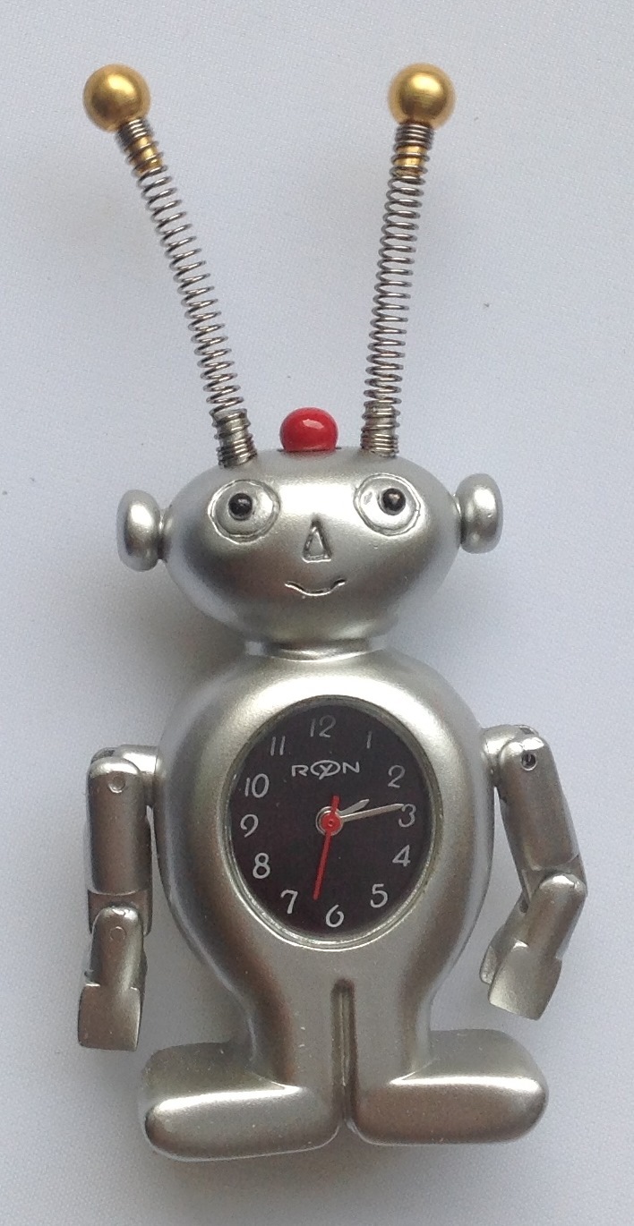 montre déco bijou robot extra terrestre métal couleur argent quartz ...