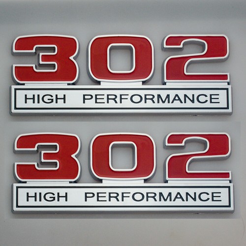 2Pc 302 High Performance Logo Emblem Badge 3D Decals Stickers Cars ...