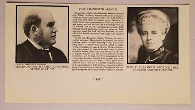1931 Magazine Photo Philip Danforth Armour & Mrs. Armour Meat Packing ...