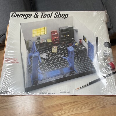 Fujimi Testors Garage and Tool Shop 1/24 Scale Model kit Sealed Vintage ...