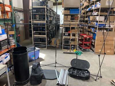 Expogo magnetic pop up display 8’ with case and lights trade show ...