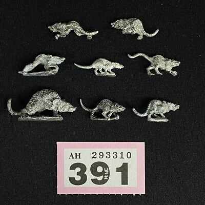 SKAVEN GIANT RATS X 8 WARHAMMER FANTASY AGE OF SIGMAR AOS OOP METAL ...