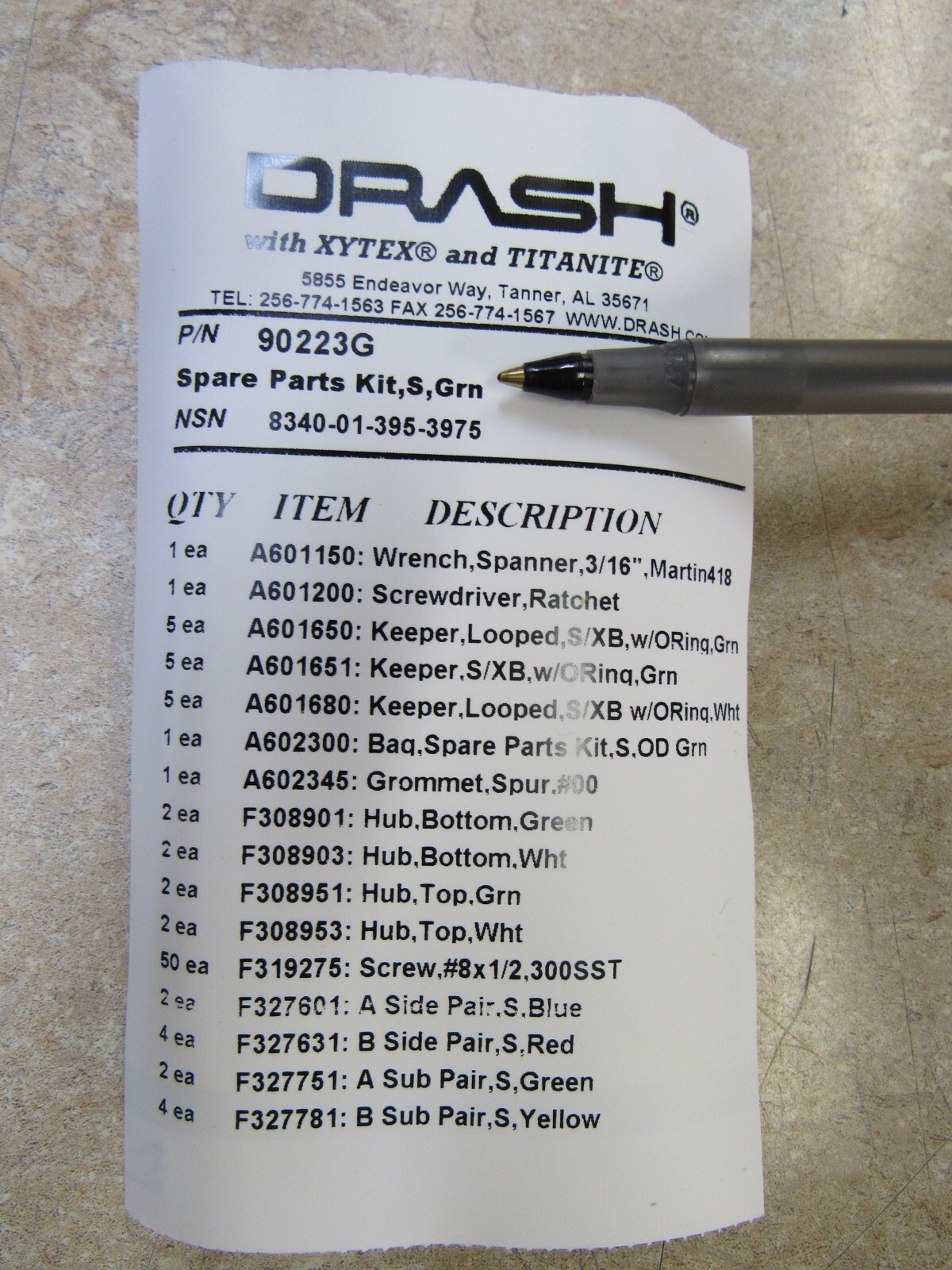 USGI Drash Tent Pole Repair kit Replacement Parts W Carry Bag For S ...
