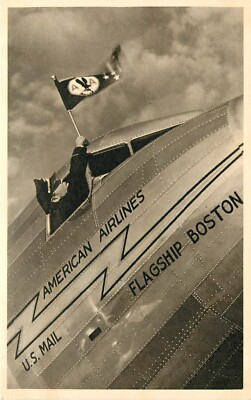 Flagship Boston Fleet American Airlines plane in flight US Mail ...