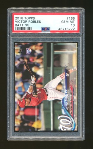 VICTOR ROBLES - 2018 Topps RC Rookie Card #166 - PSA 10 - Washington ...