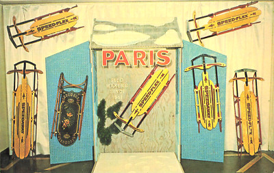 Paris ME Paris Snow Sled Makers Since 1861, Tradecard | eBay