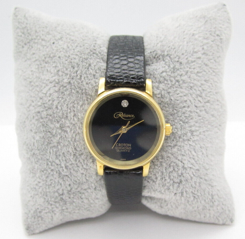 Women's Reliance Croton Diamond Quartz WR Analog 26mm Dial Round Watch ...