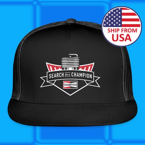 Champion Spark Plugs Black Adjustable Trucker Hat Adult Size | eBay