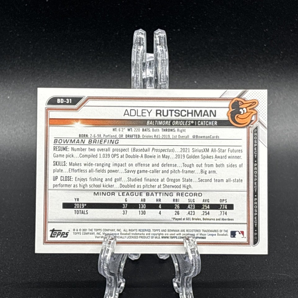 2021 Bowman Draft Adley Rutschman R22505 | eBay