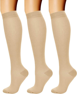 CHARMKING Compression Socks for Women & Men Circulation (3 Pairs) 15-20 ...