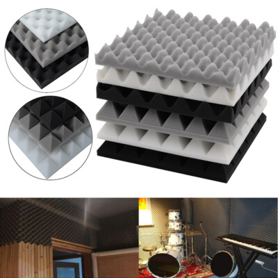 12/24X Acoustic Wall Panel Tiles Studio Sound Proofing Insulation Foam ...