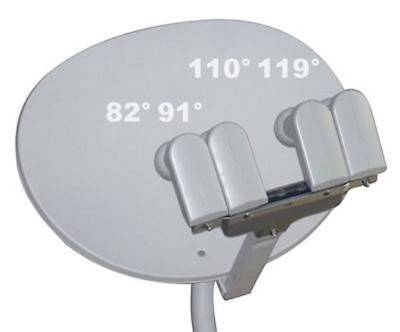 24 " ELLIPTICAL OVAL DISH 110/119/91/82/129 SATELLITE +4 LNB HD NETWORK ...