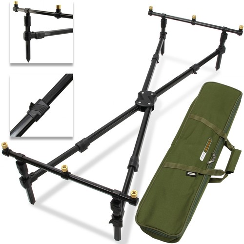 NGT 3 Rod Cross Pod Stand Deluxe Low Profile Aluminium Adjustable ...