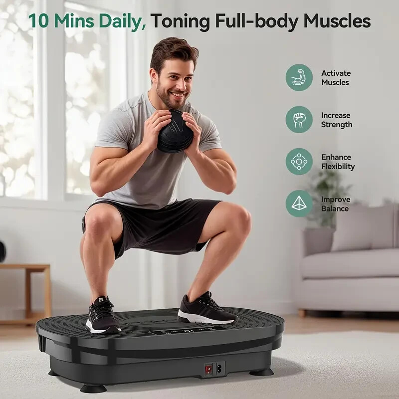 Whole Body Vibration Plate 330 LBS Capacity, Multiple Modes for Toning ...