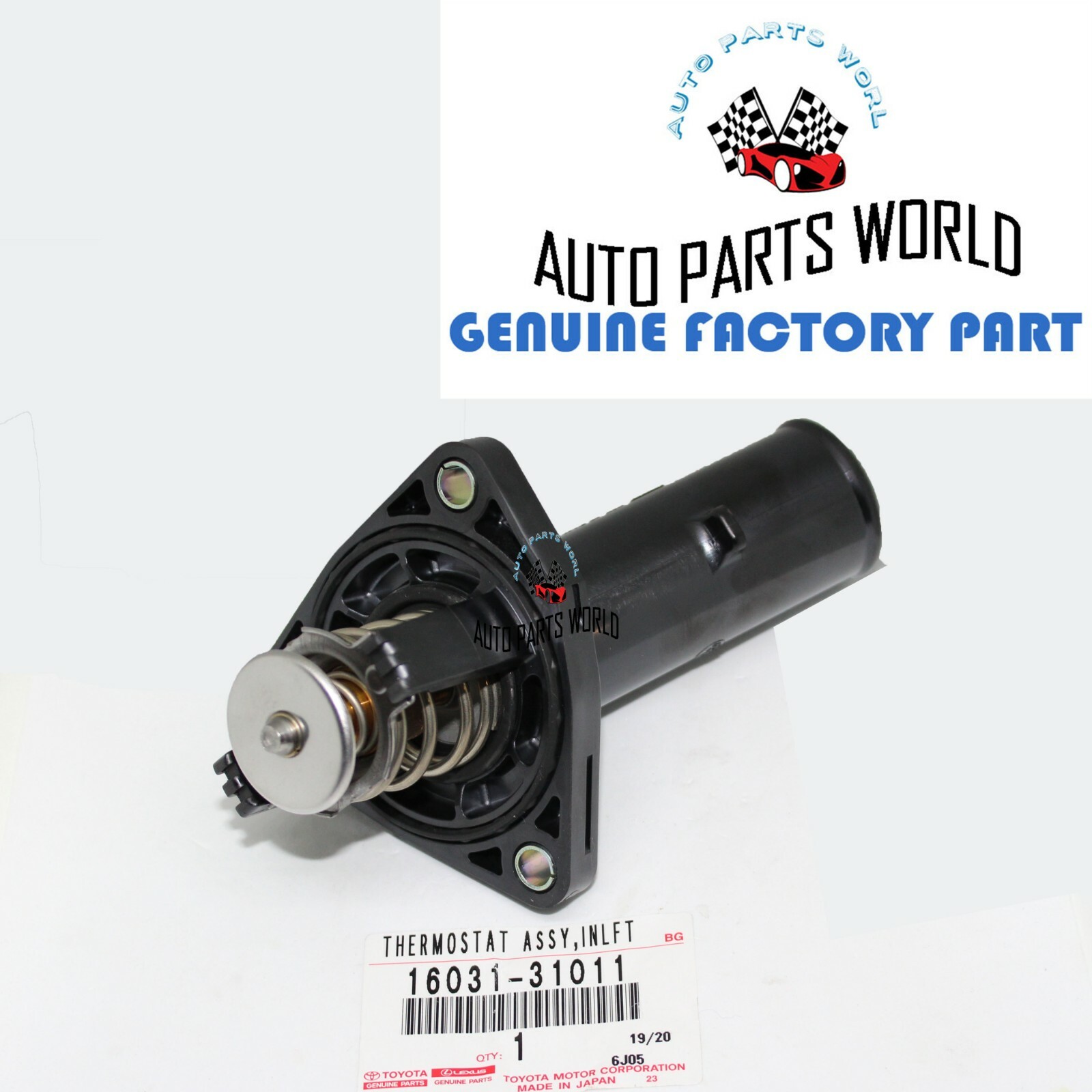 GENUINE TOYOTA 4RUNNER TACOMA TUNDRA 4.0L WATER INLET W/THERMOSTAT ...