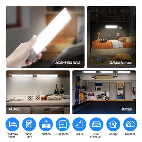 30-LED Under Cabinet Lights,USB Rechargeable Kitchen Night Light ...