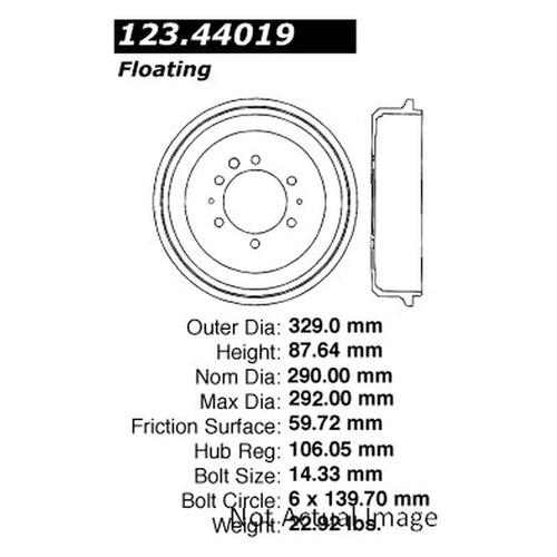 For Toyota Land Cruiser 60-80 Centric 123.44019 C-Tek Standard Rear ...