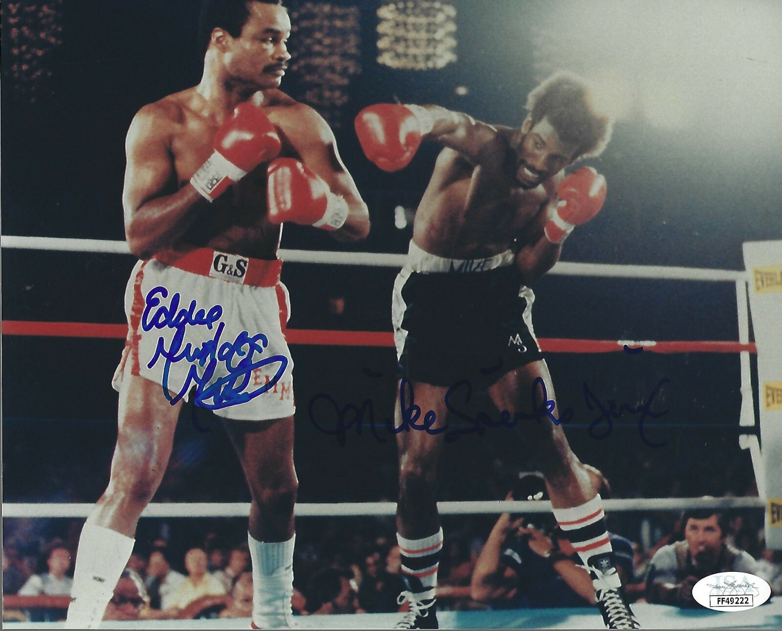Eddie Mustafa Muhammad vs Michael Spinks Dual Autographed 8x10 Photo ...