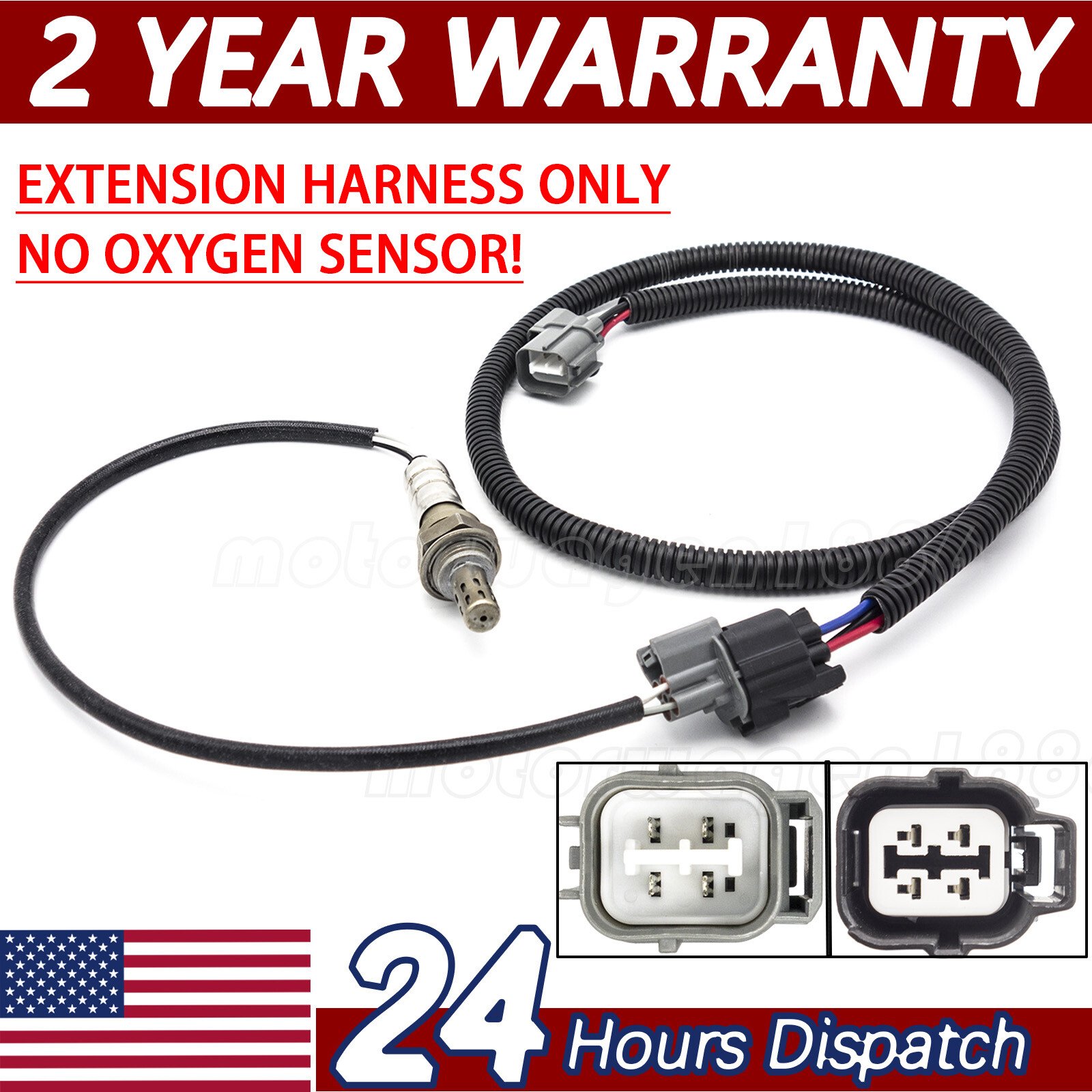 32" 4 WIRE O2 OXYGEN SENSOR EXTENSION HARNESS FOR HONDA CIVIC INTEGRA ...