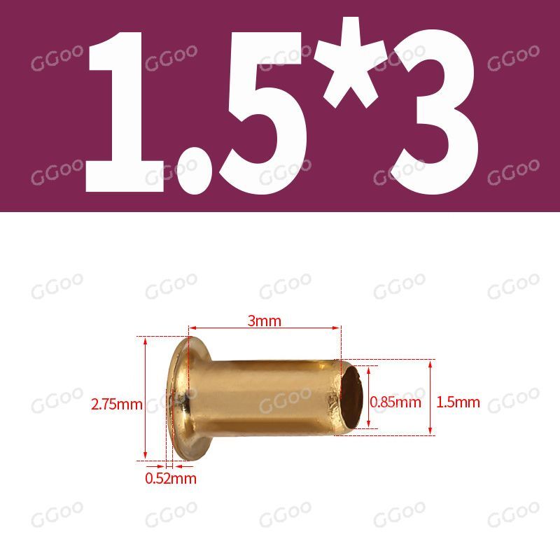 Brass Tubular Rivets Vias Rivet Nuts Through Hole Rivets Hollow ...