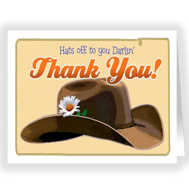 Hats Off To You Thank You Boxed Note Card - 18 cards/18 envelopes ...