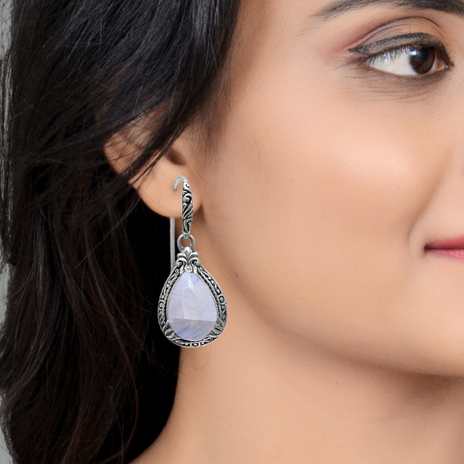 925 Sterling Silver Rainbow Moonstone Dangler Earring,Moonstone Drop Earring | eBay