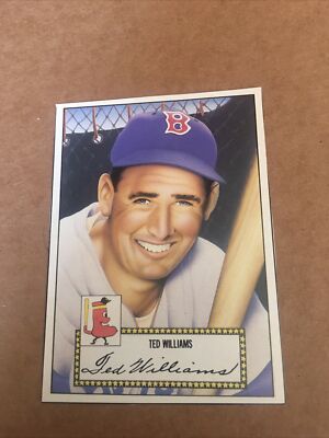 1991 Baseball Card Presents '52 Topps #1 Ted Williams Boston Red Sox | eBay