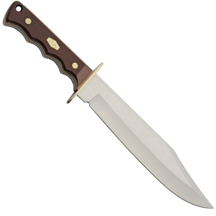 Rite Edge Ranger Fixed Knife 9.75" Stainless Steel Bowie Blade Brown ...
