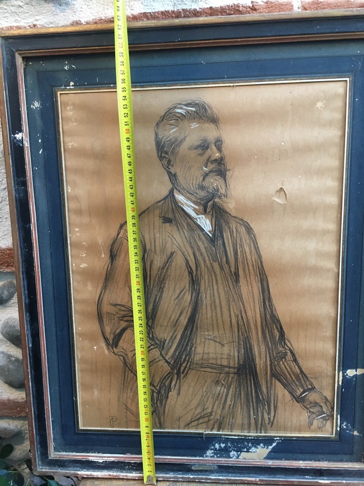 Very Nice Drawing Self Portrait Charcoal Paul Chabas End XIX ° Early ...