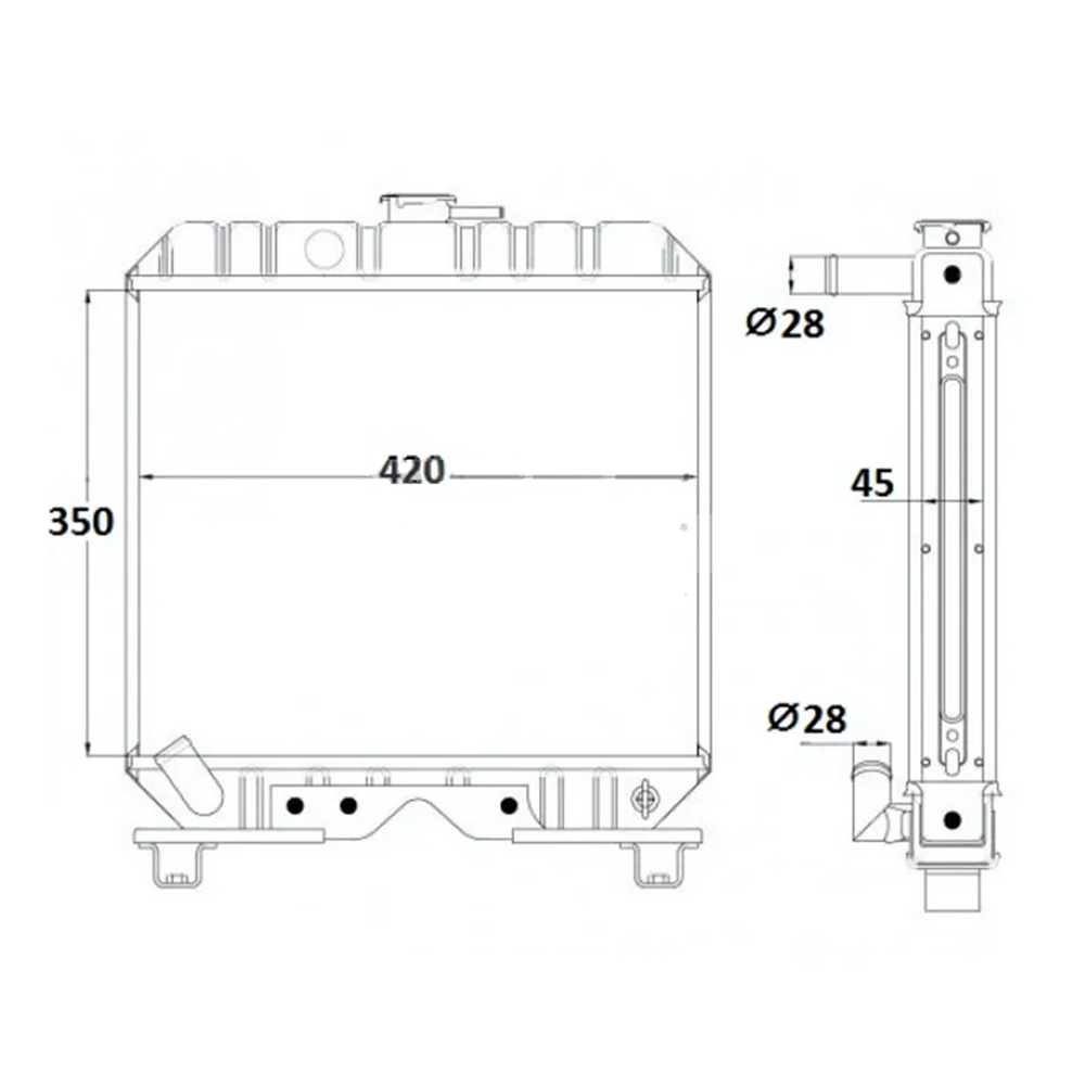 Genuine OEM Kubota Radiator Assembly 16626-72060 D1105 V1505 | eBay