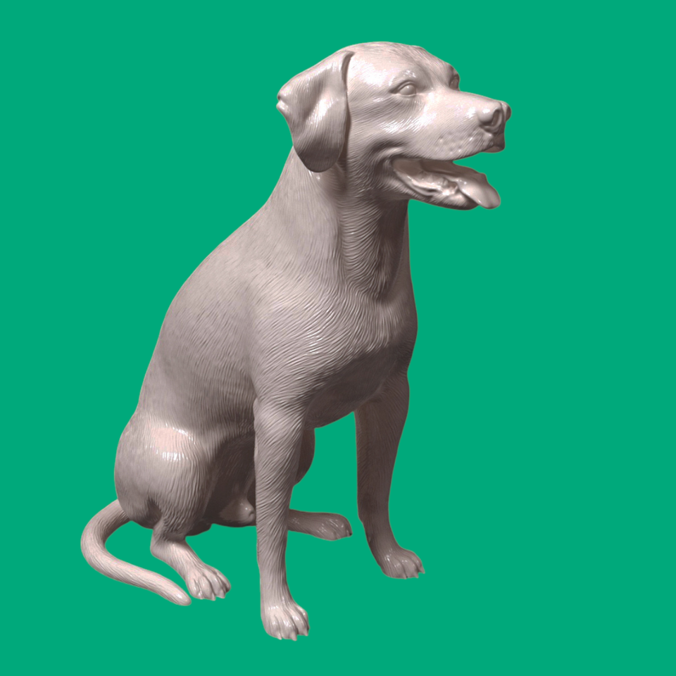 Mixbreed Dog sitting Scale Miniature Model RR Model Many Scales Diorama ...