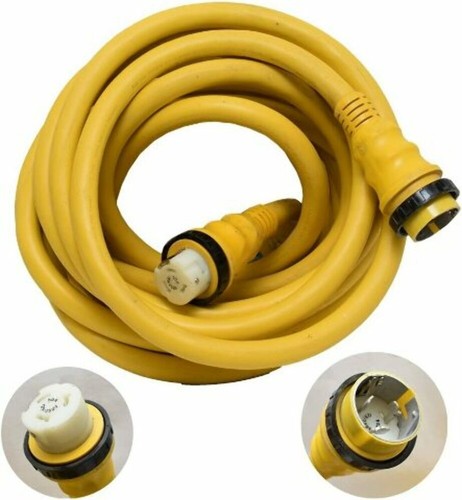 Cordon D'Alimentation Actuant/Marinco Plus 50 Amp 125/25 Volt 50' Jaune ...