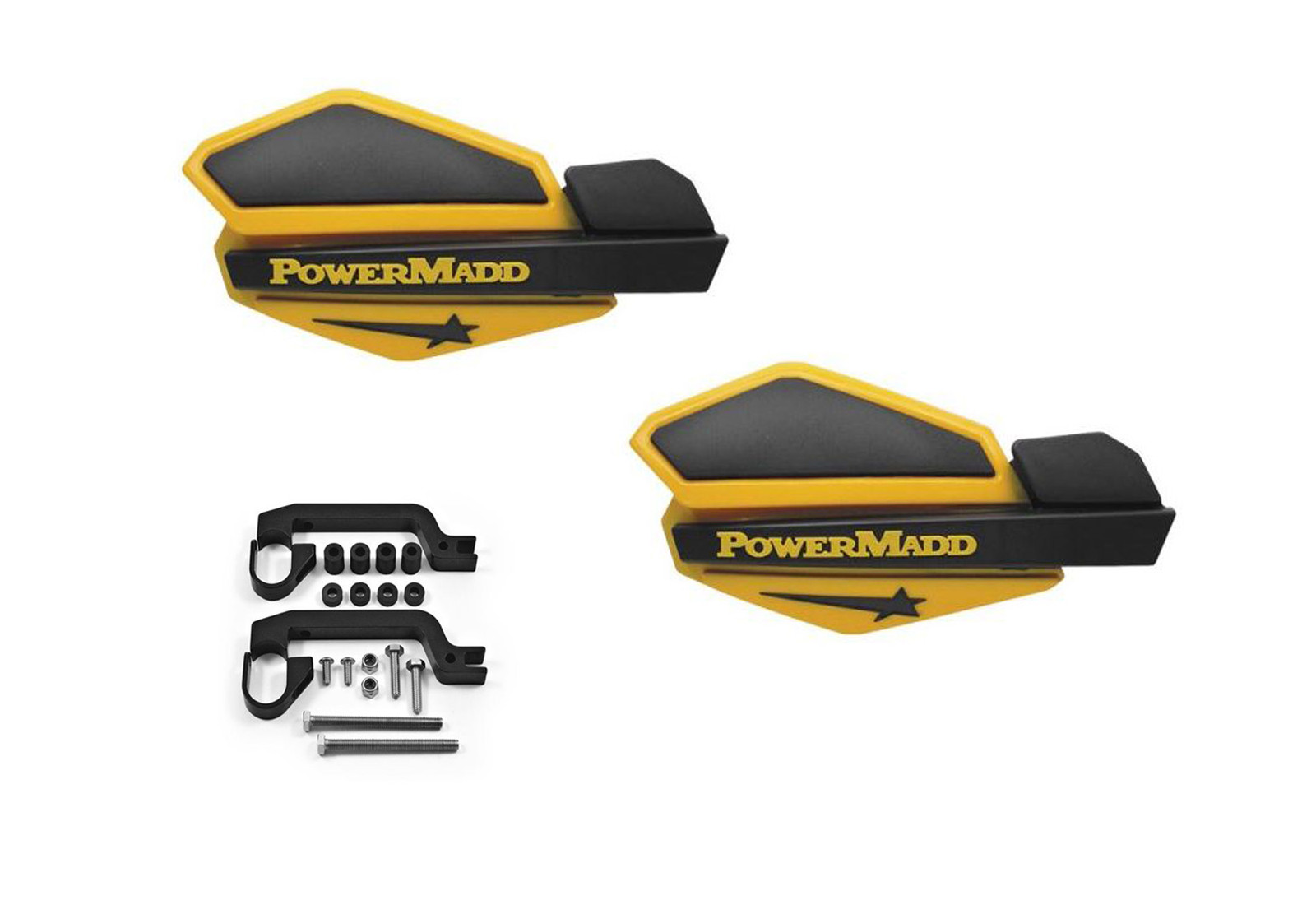Power Madd Hand Guards Yamaha Yfz450r Black Yellow PowerMadd Handguard ...