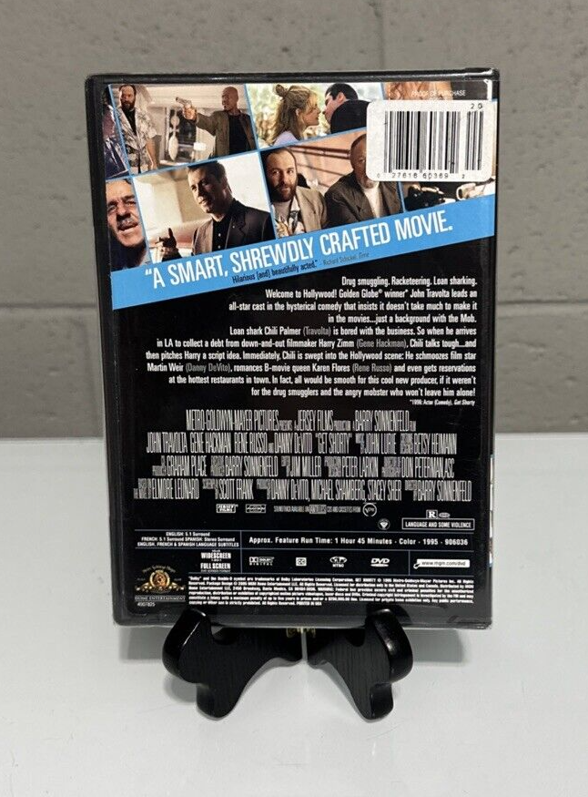 Get Shorty (DVD, 1995 Wide & Full Screen) John Travolta, Gene Hackman ...