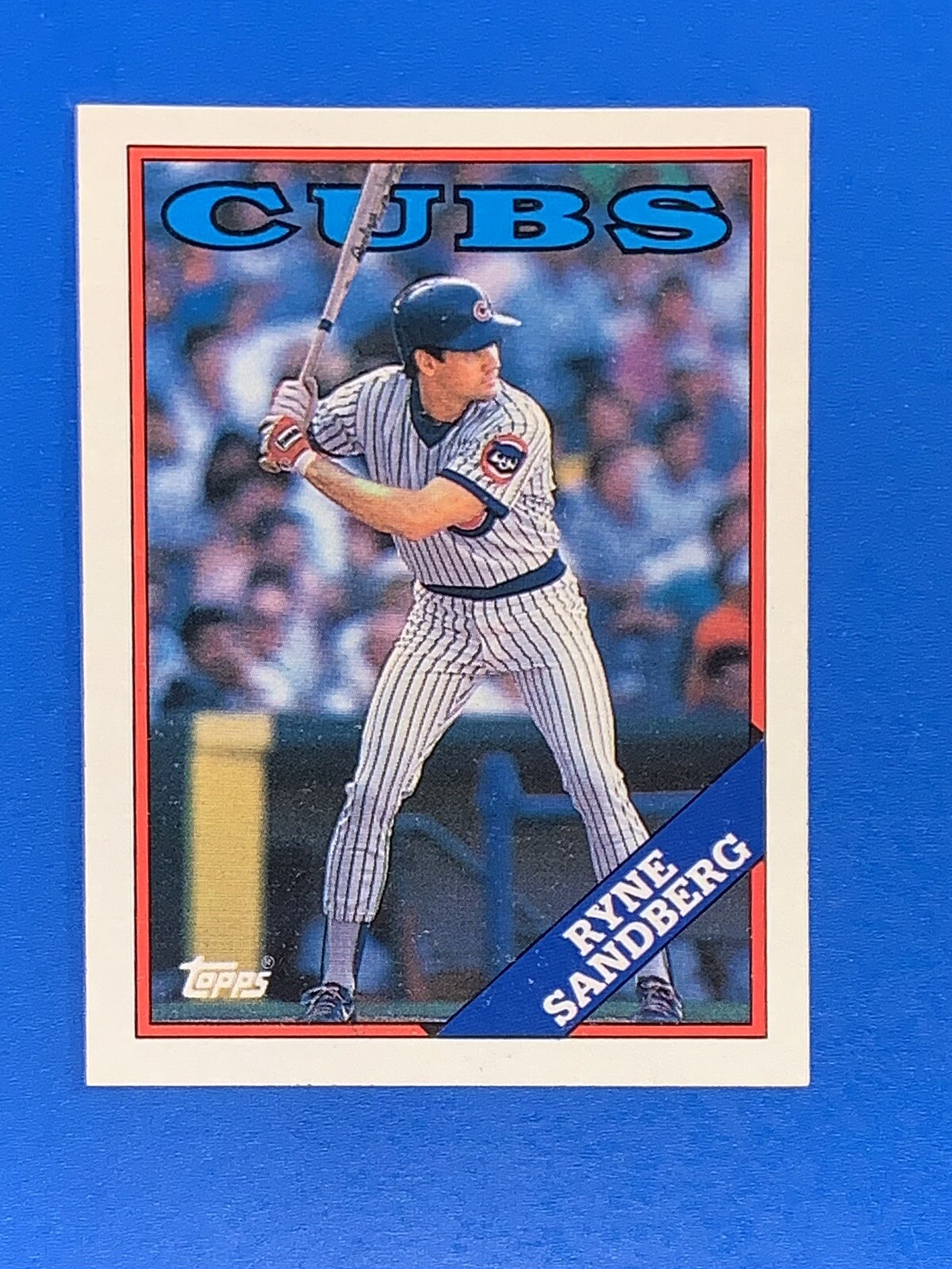 1988 Topps Ryne Sandberg Baseball Card #10 Chicago Cubs Set Break NM ...