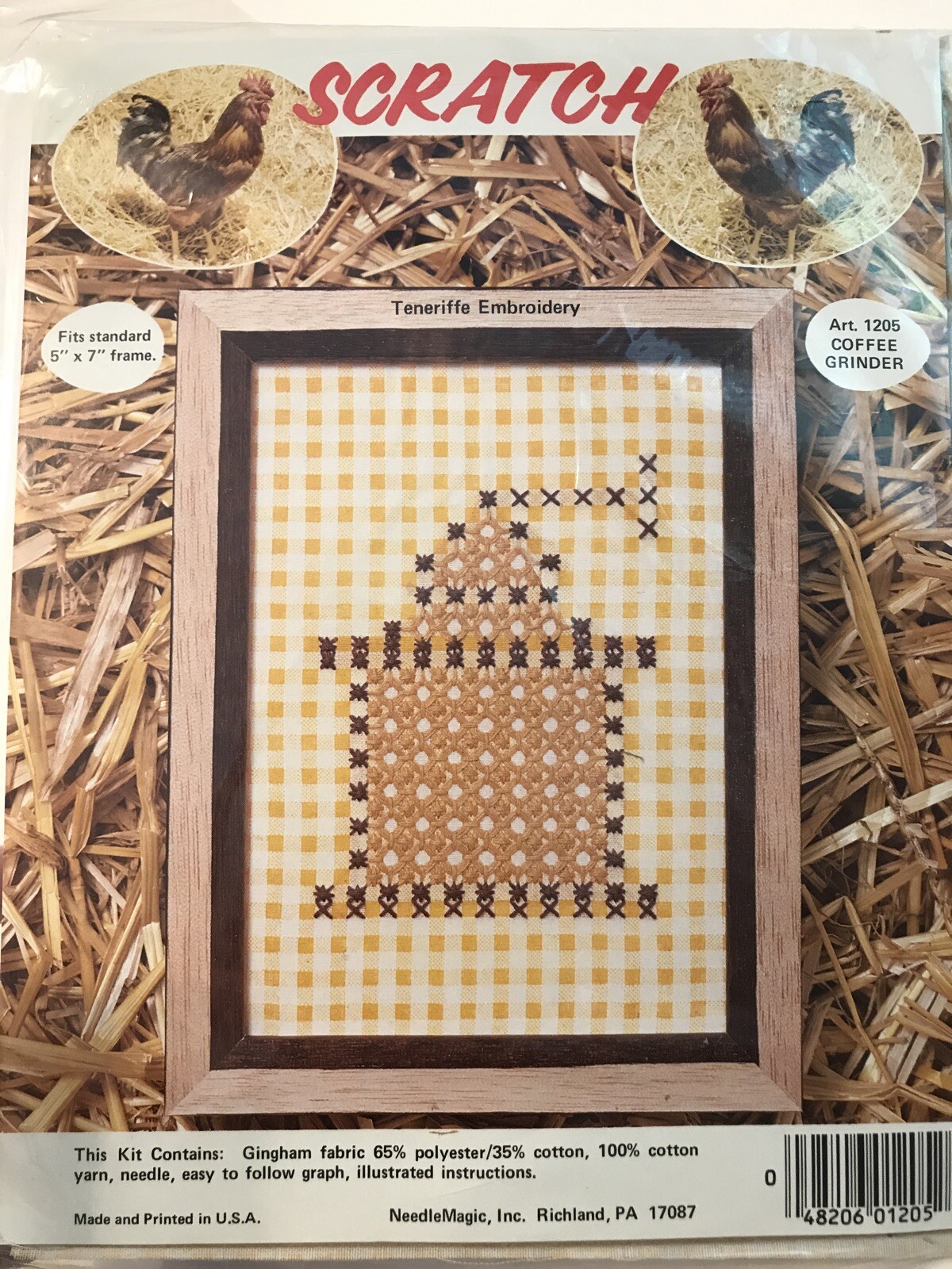 Teneriffe Embroidery Scratch Needlemagic Kit 5x7" Coffee Grinder 1205 ...