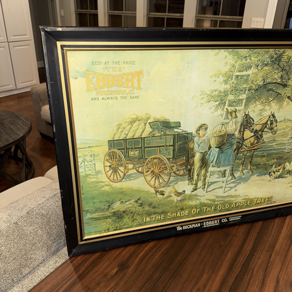 Vintage Ebbert Hickman Wagons Original Metal Lithograph Sign 1930s ...