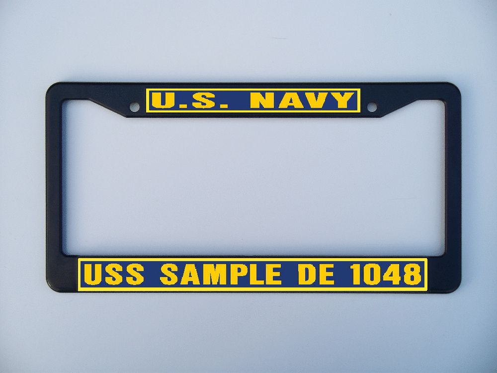 USS SAMPLE DE 1048 FF 1048 License Plate Frame USN Military U S Navy | eBay