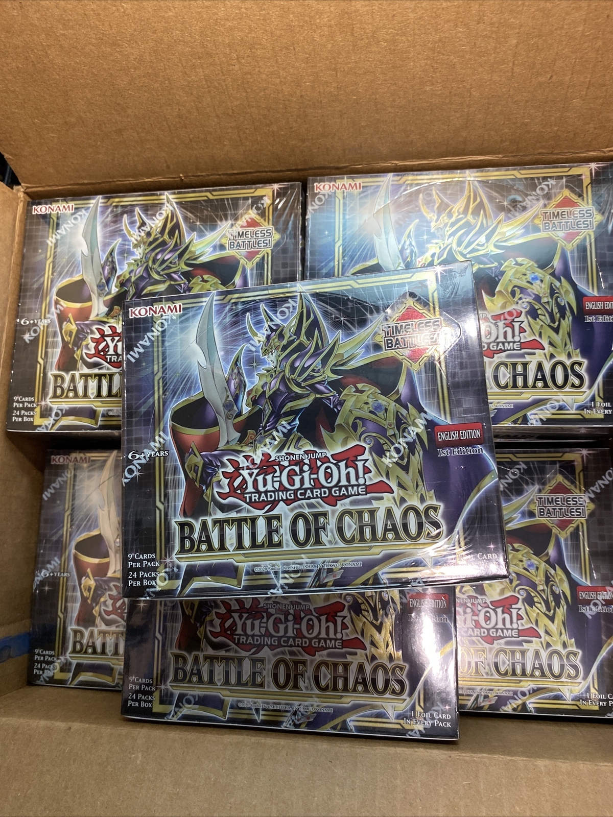 Yugioh Battle of Chaos Booster Box 1st Edition Factory Sealed 24 Packs ...