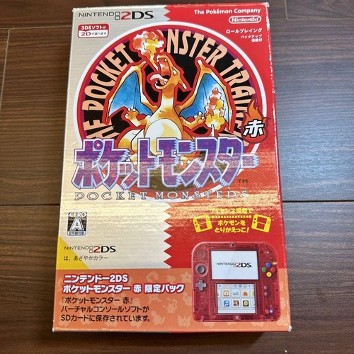Nintendo 2DS Pocket Monster Red Limited Edition Pack Pokemon Japan open ...