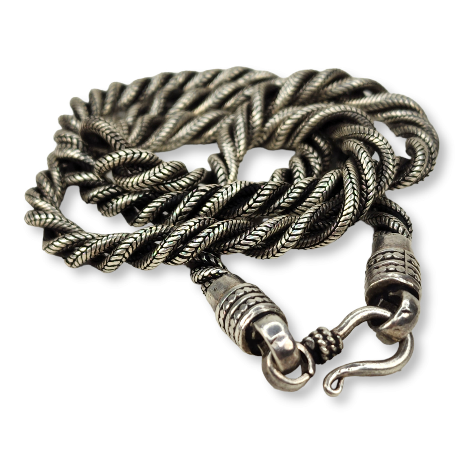 Heavy Sterling Silver 925 Twisted Snake Chain Rope Ne… - Gem