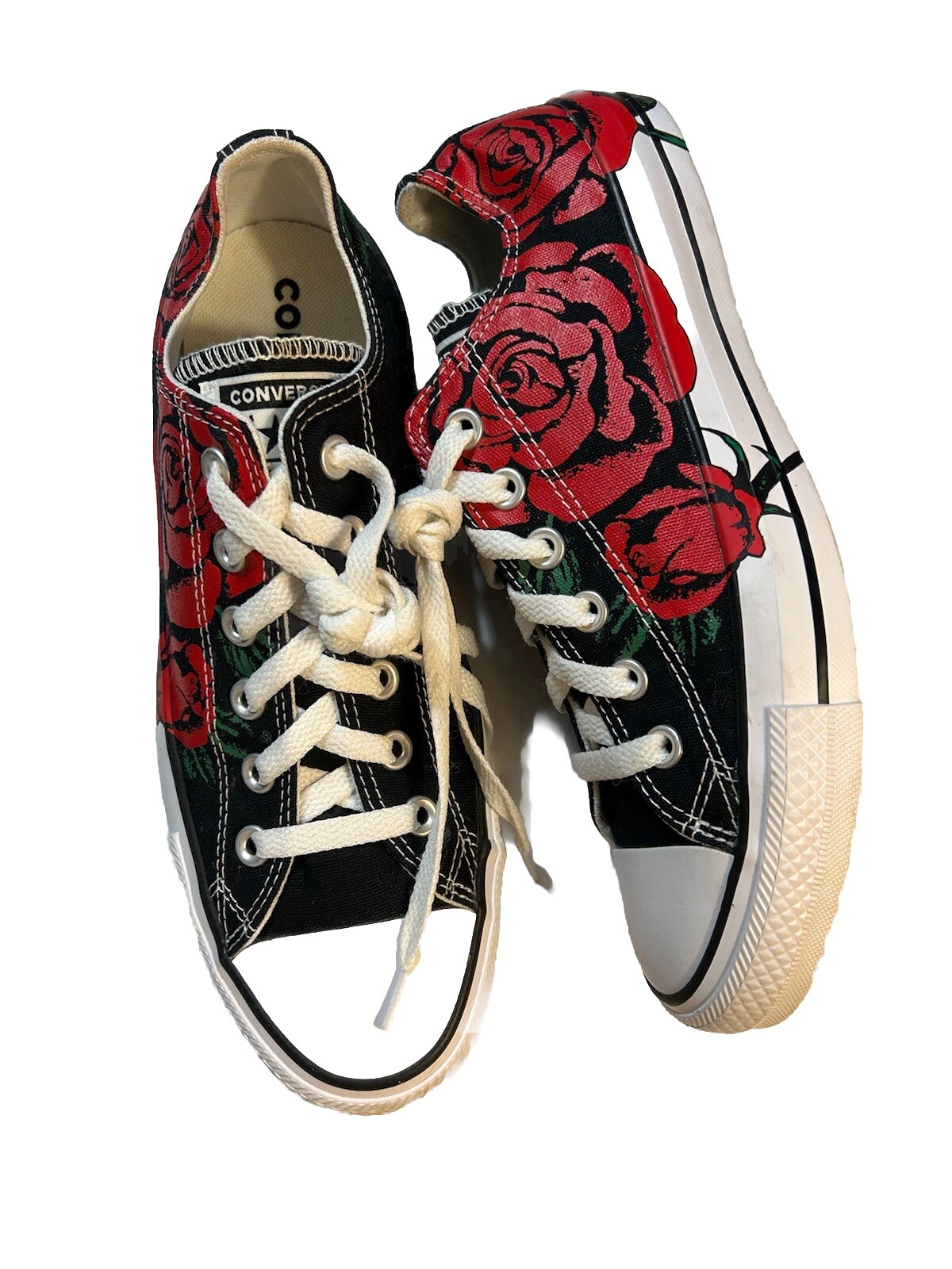 ***RARE***Converse Red Roses Painted Chuck Taylor’s A… - Gem
