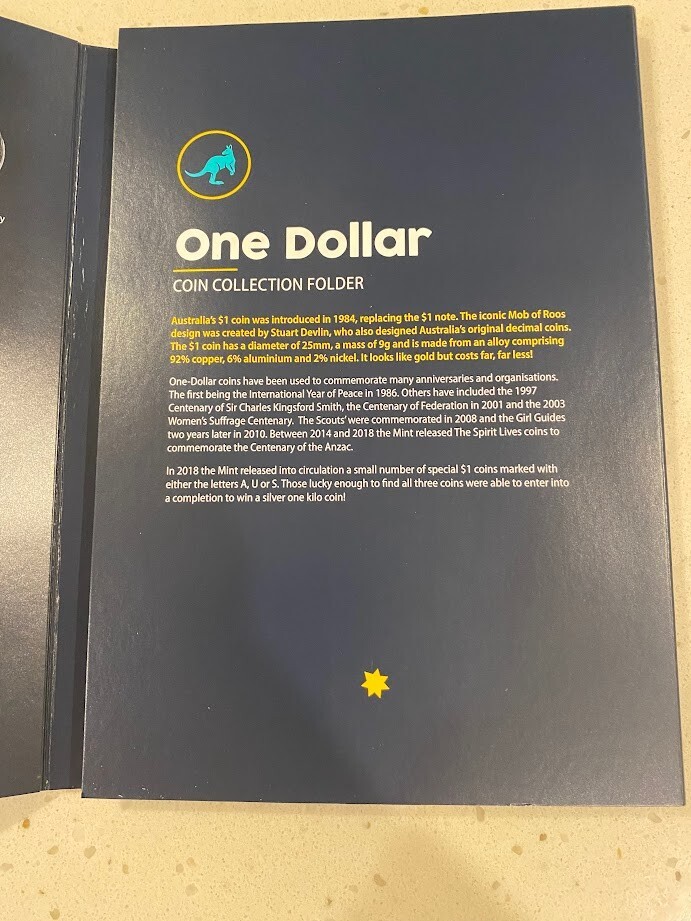 RAM $1 Circulating Coin Collection Folder - Album Royal Australian Mint ...