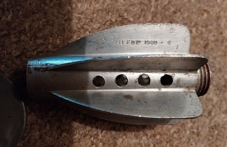 Trench art 2 Inch Mortar with Scarce No1, 4 hole Aluminium fins. | eBay UK