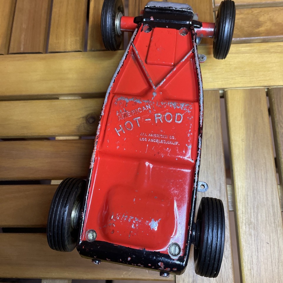 Vtg Orig. Ford Roadster All American Prod Co Hot Rod Tether Car Black ...