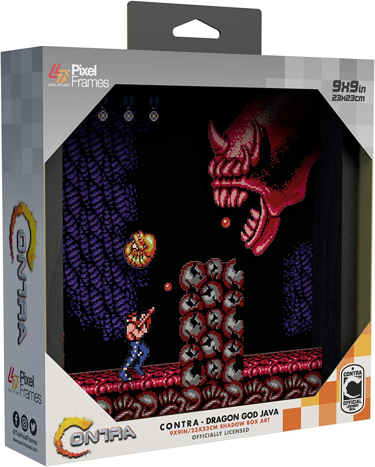 Pixel Frames Contra: Dragon God Java 9x9 Shadow Box Art - Officially ...