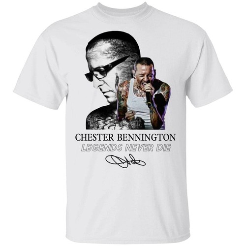 Huang Chester Bennington Legends Never Die Signatures Shirt, T-Shirt | eBay